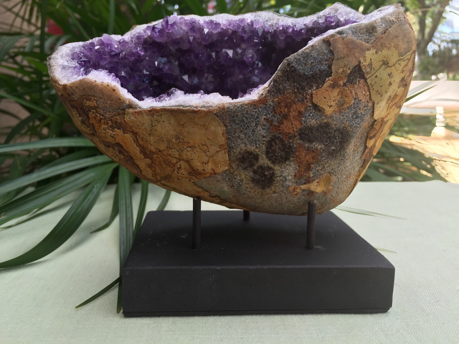 Three prong Display Stand For Mineral Specimen Amethyst Geodes Gemstone ...