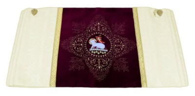 Cream/red Humeral Veil "Agnus Dei" Velo Humeral Crema Omerale Vestment ...