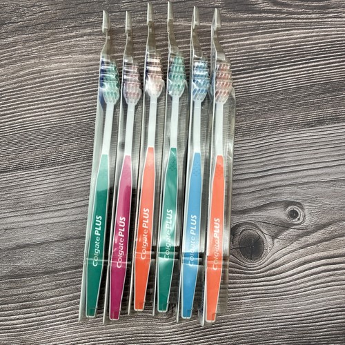 6 Colgate PLUS Ultra Fit Bi-Level Toothbrush Diamond Shaped Soft ...