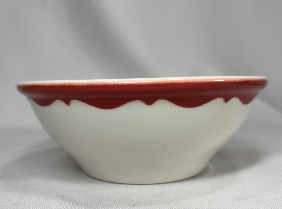 Vintage Mayer China Bowl Red Crest Wave 5.75" Cereal Bowl Restaurant ...