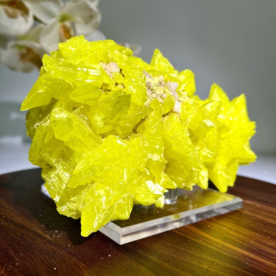 2.93LB Rare yellow sulfur crystal quartz crystal mineral specimen | eBay