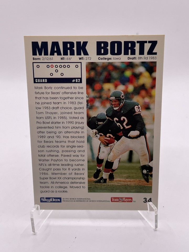 1992 MARK BORTZ SkyBox #34 Excellent | eBay