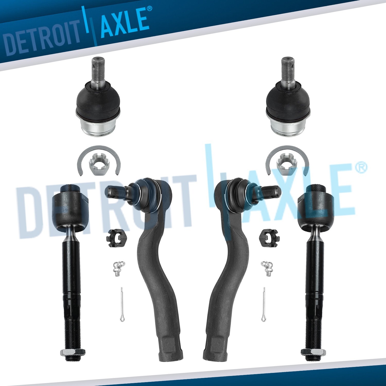 Front Lower Ball Joints Inner Outer Tie Rods for 2008-2019 Toyota ...