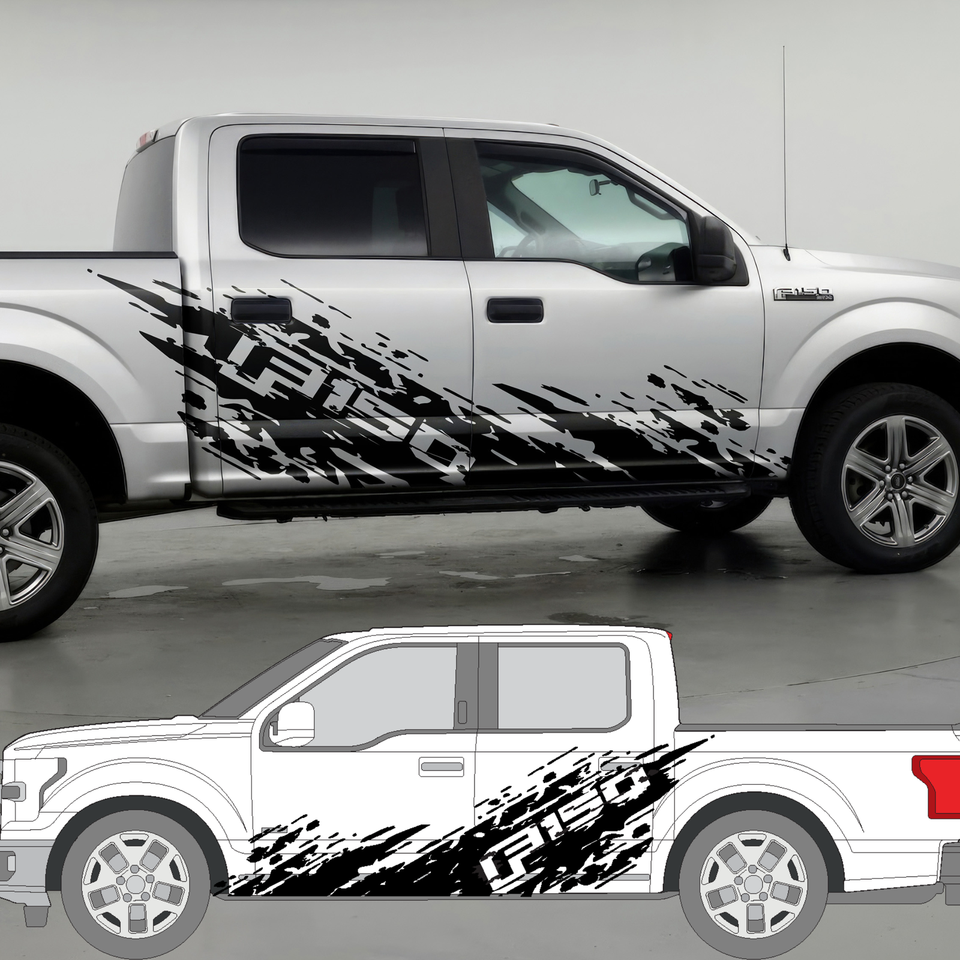 Ford F-150 Vinyl Truck Graphic Sticker. Rocker Panel, FX4, Tremor ...