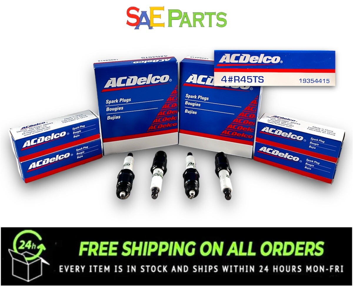 NEW OEM ACDelco R45TS Copper Spark Plug (Pack Of 8) In ACDelco Box ...