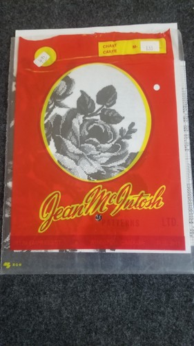 RARE Jean McIntosh LARGE TEA ROSES Petit Point Pattern Chart M-133 1954 ...