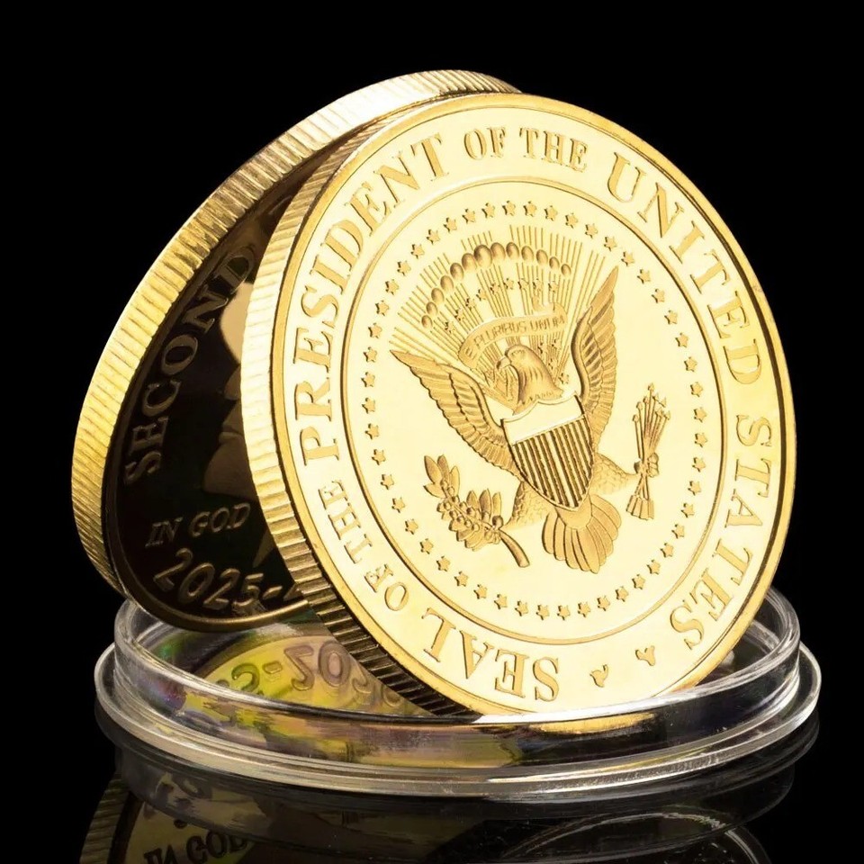 Donald Trump Gold Coin Golden Plated Collectable Coin and Case Included ...
