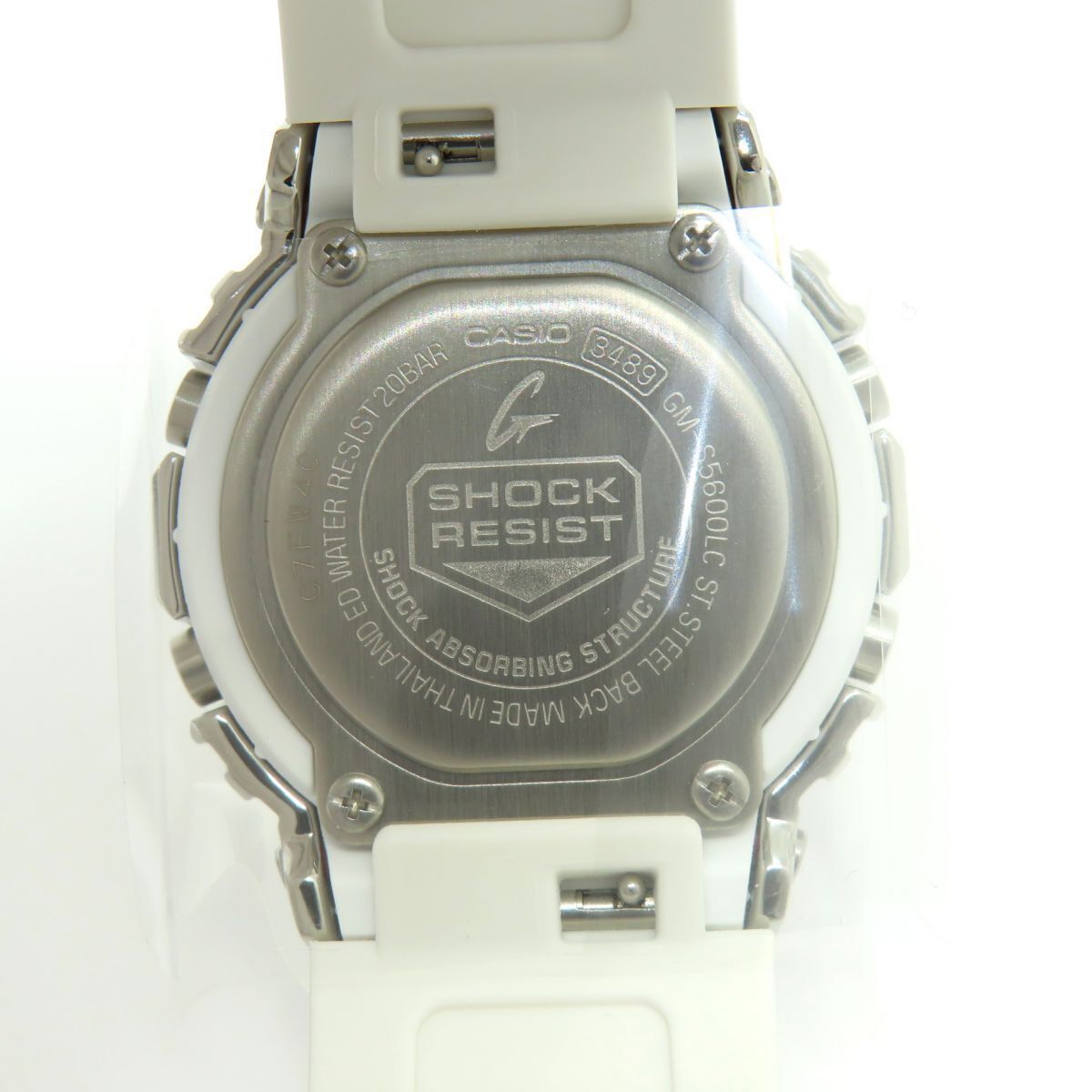 Casio G-Shock GM-S5600LC-7JF Quartz Watch, White, Used Casio G-Shock GM-S5600LC-7JF Quartz Watch, White, Used