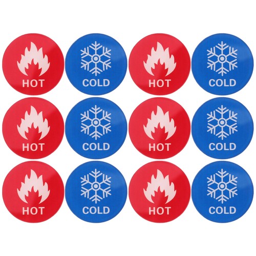 6 Pairs Hot and Cold Signs Water Labels Sticker Did You Wash Your Hands ...