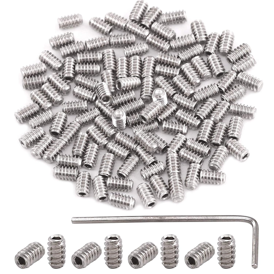 50Pcs SAE Stainless Hex Allen Head Socket Set Screws Grub Screw Bolts ...
