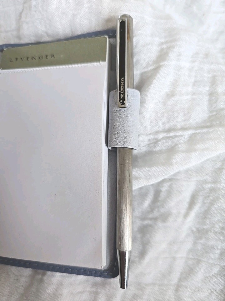 Levenger Genuine Leather Baby Blue Small Notebook With Pen And Paper | eBay