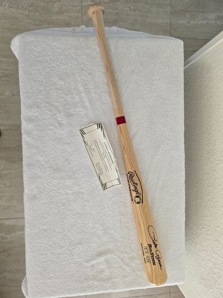 Pete Rose Autographed Rawlings Big Stick PRO Baseball Bat w/COA ...