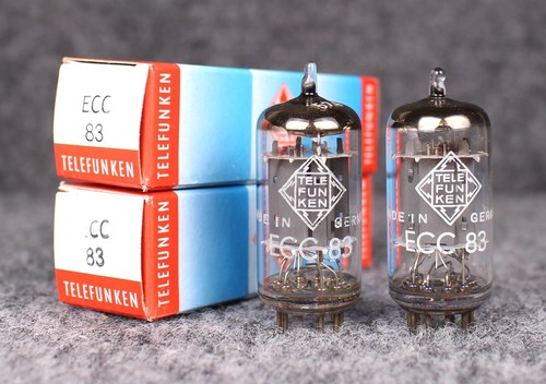 (2) Telefunken ECC83 Smooth Plate Tubes ~ 12AX7/CV4004/5751 ~ MATCHED ...