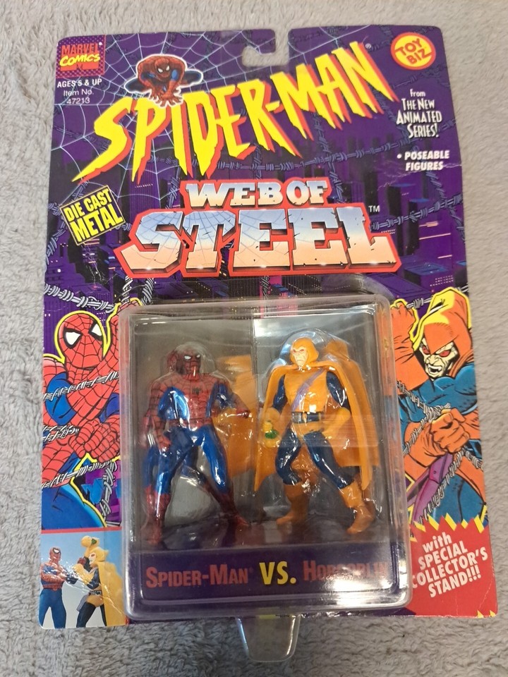 Marvel Toy Biz Web of Steel 2.5" Die Cast Figure 2 Pack - Spiderman vs ...