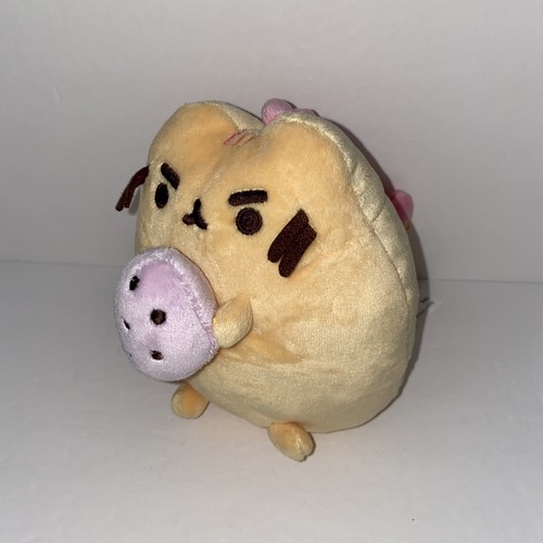 Gund Pusheenosaurus Yellow Pink Plush Holding Purple Spotted Egg 6 ...