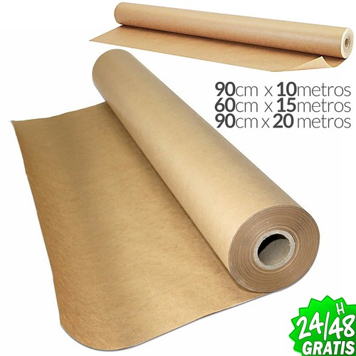 Roll Paper Kraft 90cm X 10m Or 60cm X 15m Tog 60gr Paper Filler Packing ...