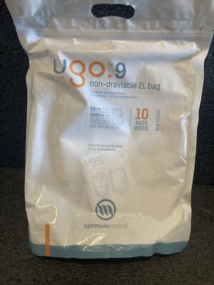 Ugo.9 2L Night Bags (x10) –Urine Drainage Bags/Catheter Nightbags Ref 9 ...