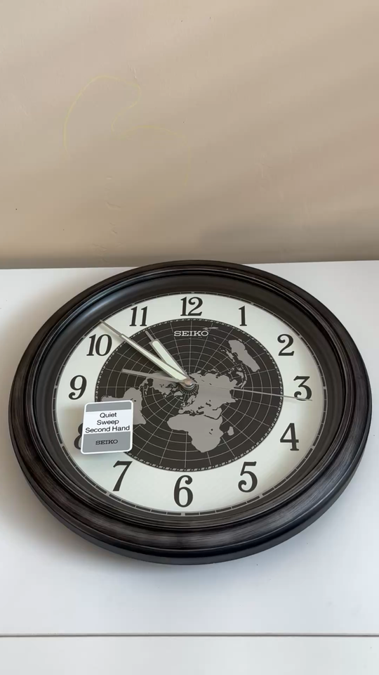 SEIKO Quiet Sweep Second hand Wall Clock QXA825S 12.5" New read ...