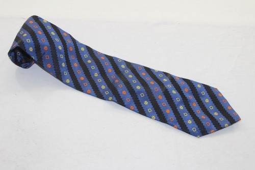 KR6983 linaéa Bini Krawatte Blau, Schwarz, Gelb, Orange glänzend ...