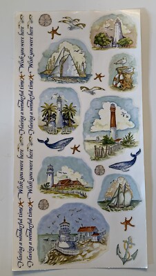 PSX OCEAN VIEW Sticker Sheet WISH YOU WERE HERE LIGHTHOUSE STICKERS | eBay