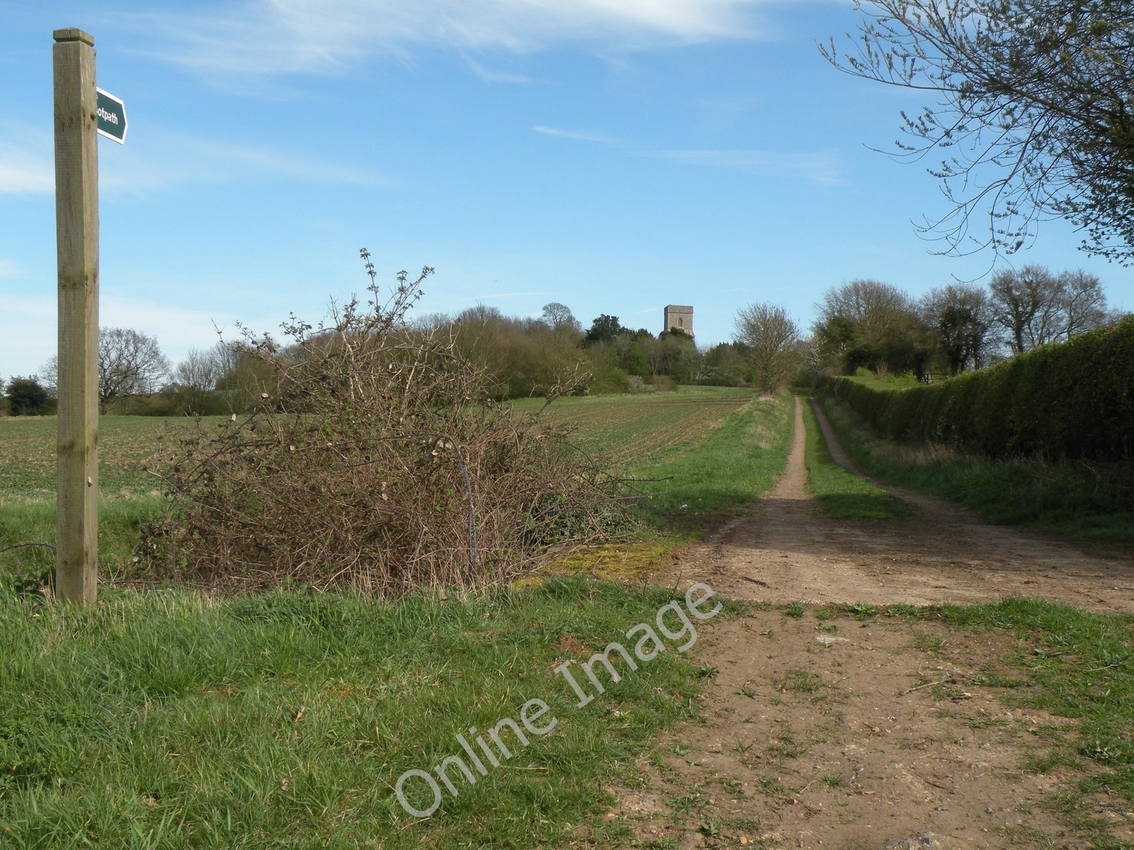 Photo 6x4 Footpath and track to Lidgate church Lidgate/TL7257 c2011 | eBay