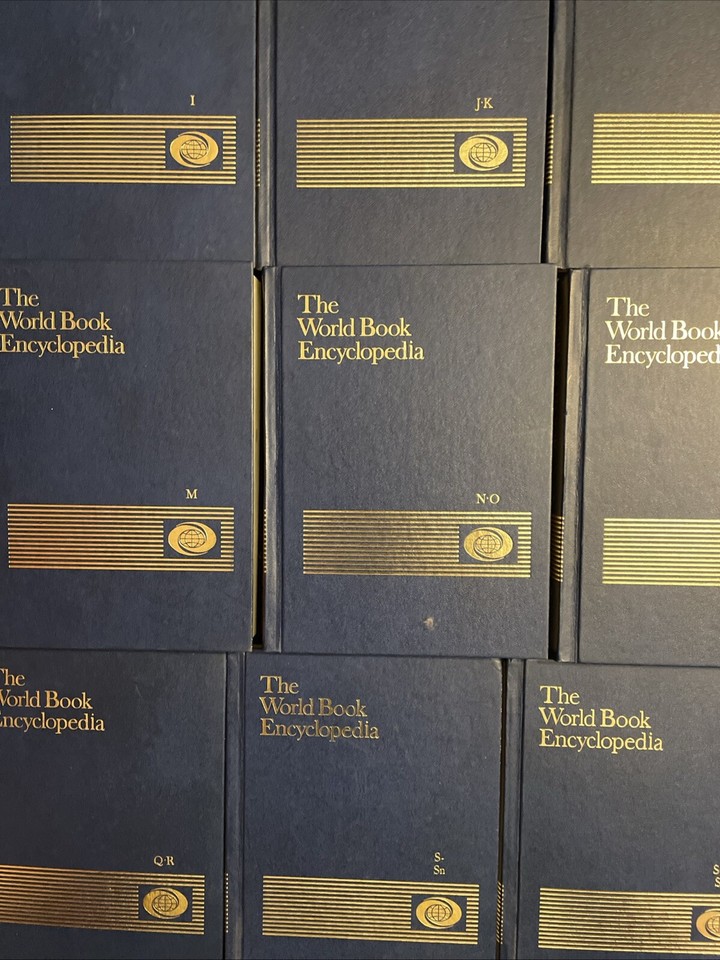 1980s World Book Encyclopedia Set 1-22 Blue Hardcover Complete Set ...