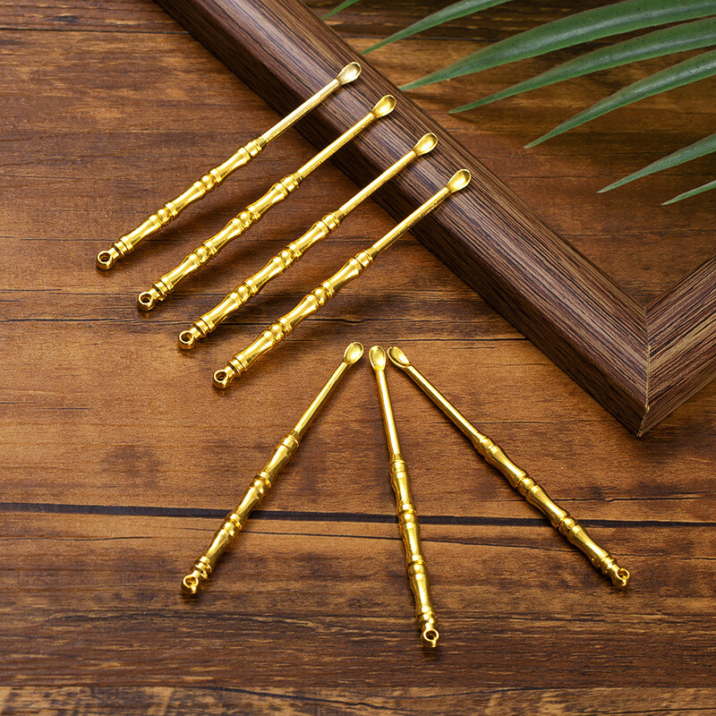 Ear Spoons Retro Imitation Brass Portable Ear Cleaning Tool Ear Pick ...