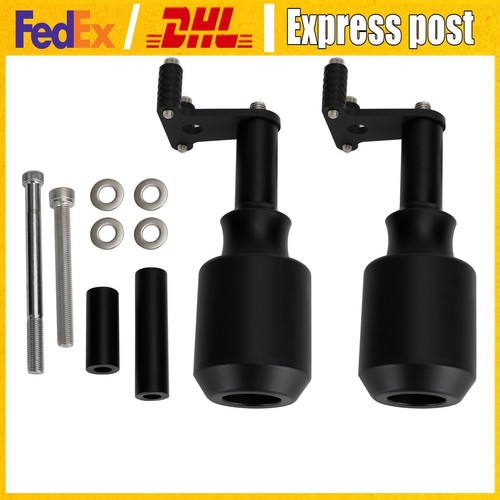 Cnc Anti-Crash Frame Sliders Protector Black Fit Kawasaki Ninja Z400 18 ...