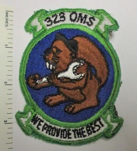 US AIR FORCE 323rd OMS ORGANIZATIONAL MAINTENANCE SQUADRON PATCH Used ...
