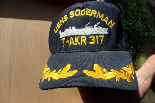 USNS Soderman T-AKR 317 baseball hat cap Navy embroidered pre-owned ...