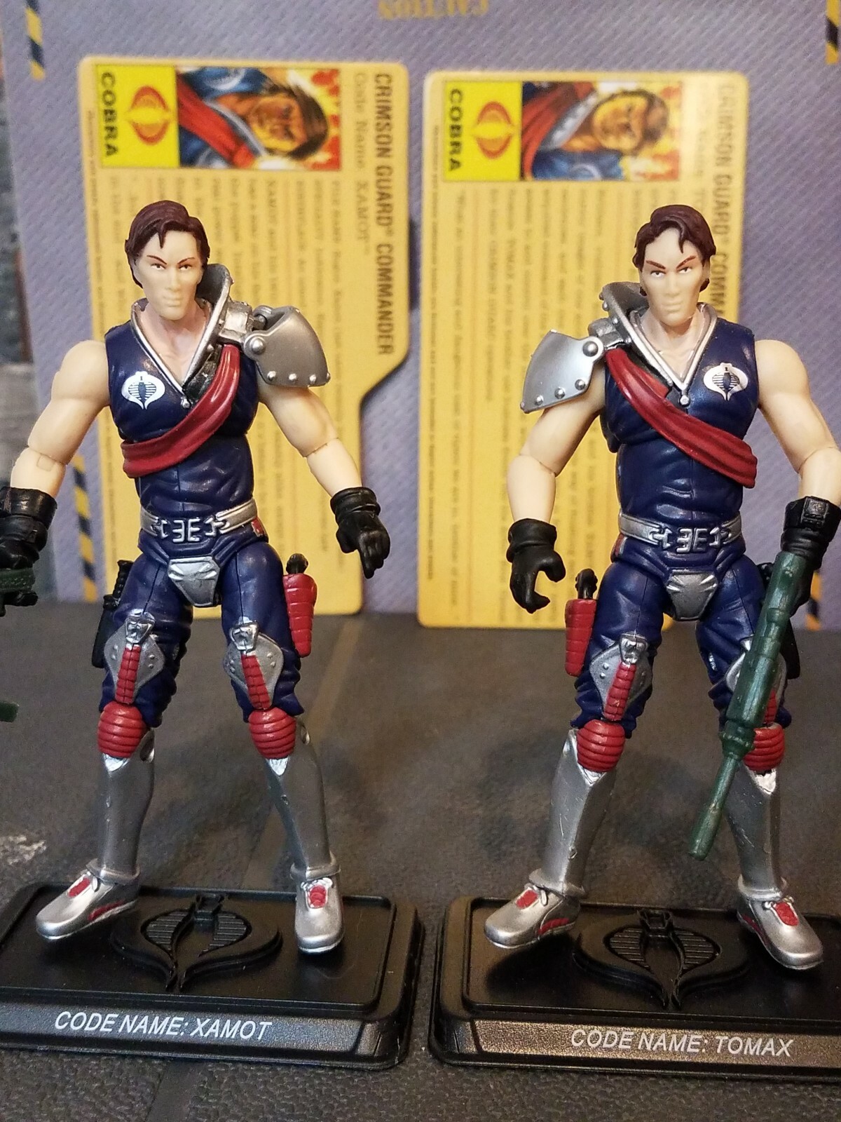 GI JOE ~ 2008 CRIMSON TWINS ~ TOMAX & XAMOT ~ 100% COMPLETE & CARDS ...