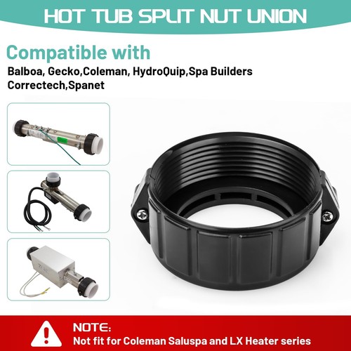 2 Spa Hot Tub Heater Pump Union Split Nut with Screw Heater Gasket and O-Rings | eBay
