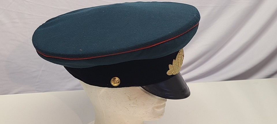 Vintage Russia Soviet parade officer Visor Hat Armored Troops Sz. 57 | eBay