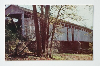 Vintage Butler County Covered Bridge Ohio OH Chrome Postcard Unposted ...