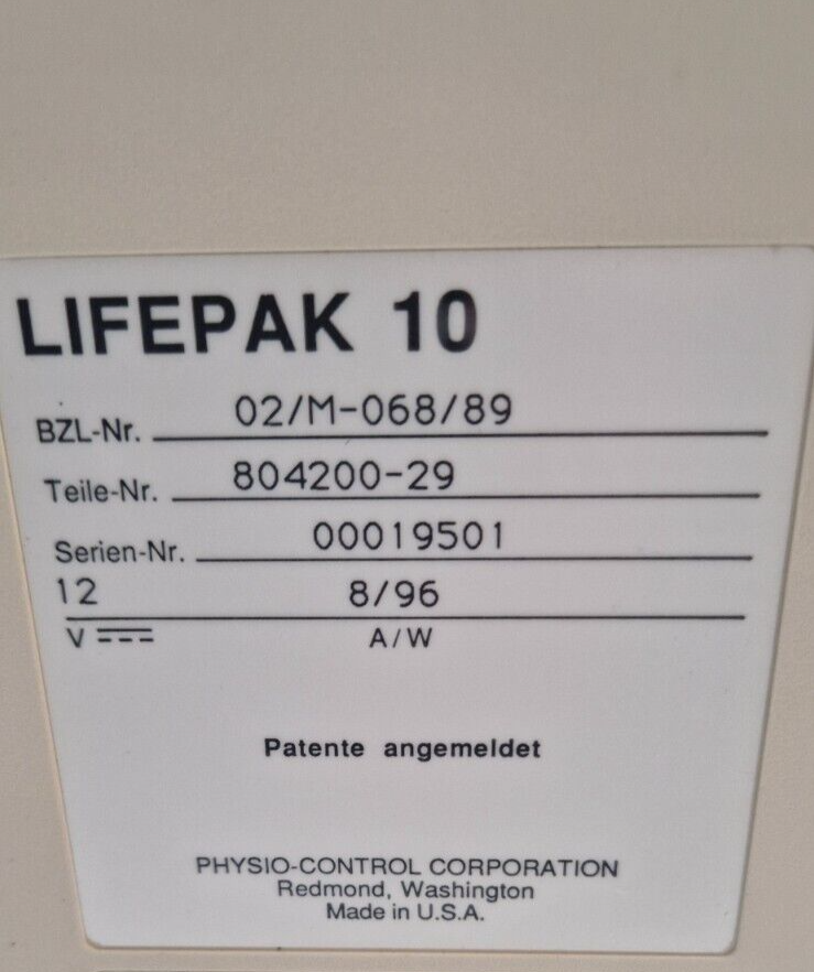 Physio-Control Lifepak 10. Good. With paddles. Read description | eBay