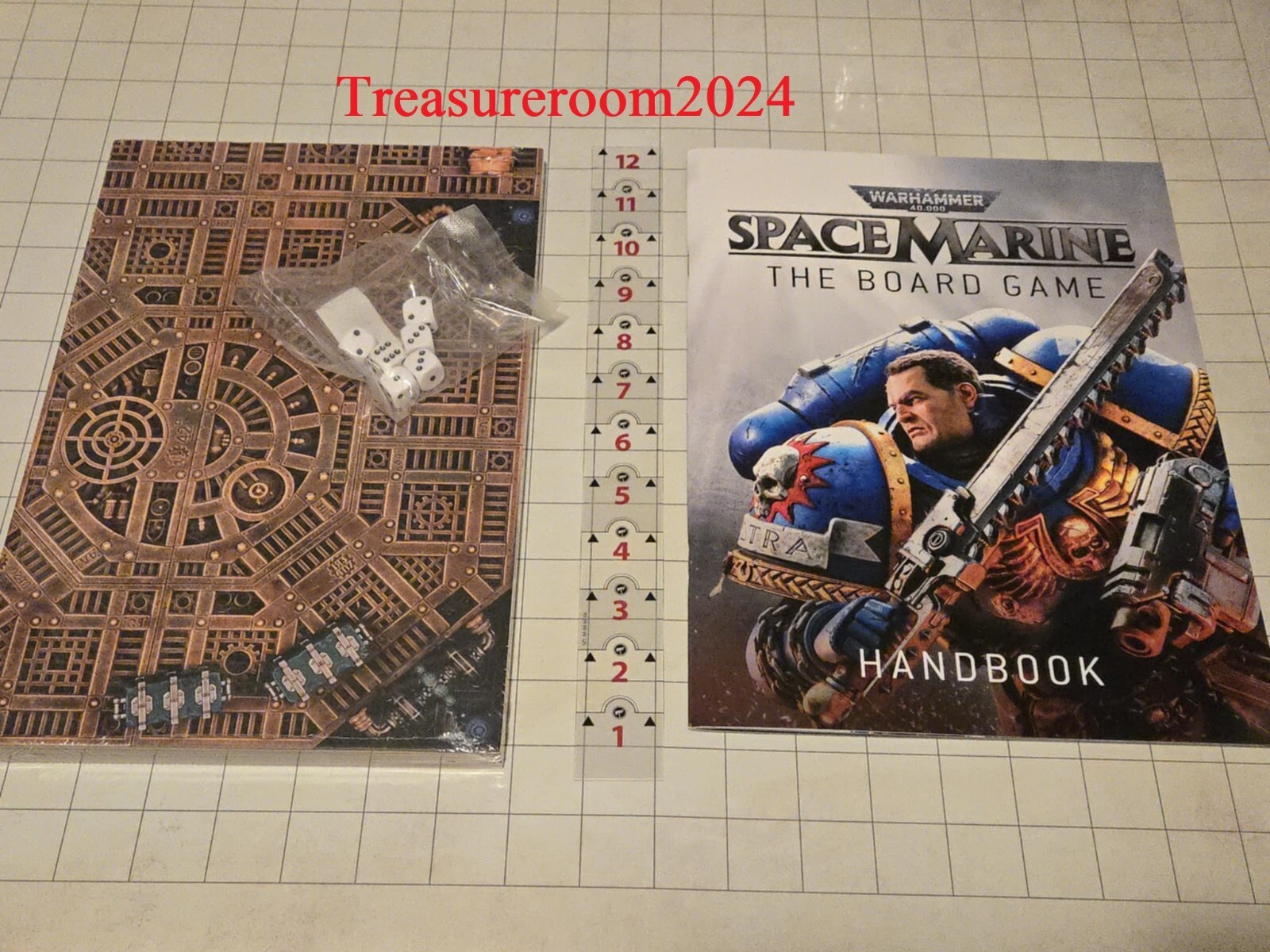 Warhammer 40K Space Marine The Board Game (Handbook, Game Board Dice ...