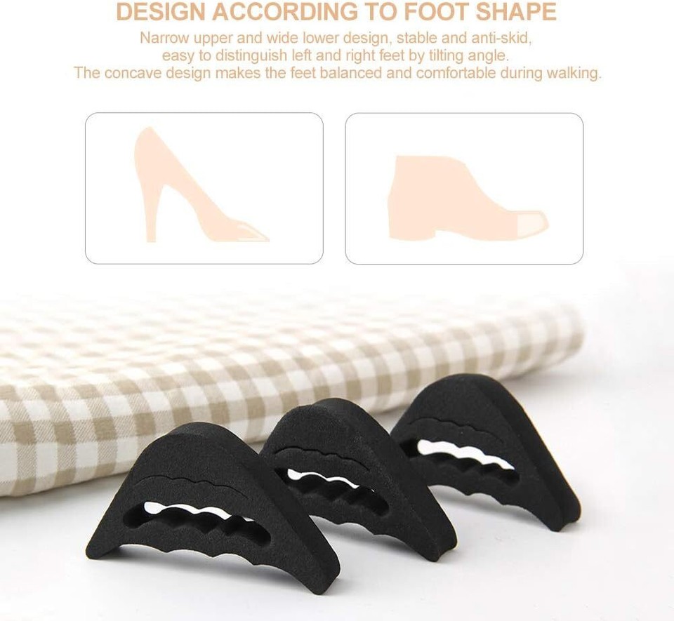 NEW 4PCS Shoe Filler Adjustment Thick Plug Forefoot Insert Toe Pain ...