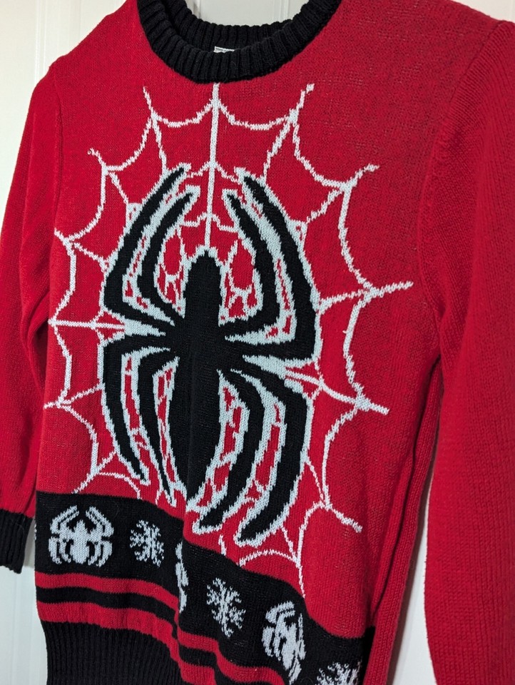 Marvel Spider-Man Snowflakes Symbol Cotton Christmas Sweater YOUTH SM 6-7 | eBay