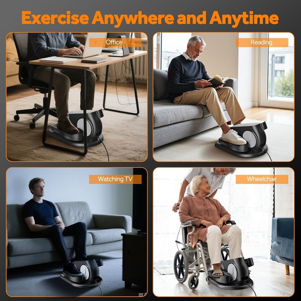 Ellipse Leg Exerciser as Seen on TV Under Desk Elliptical Machine ...