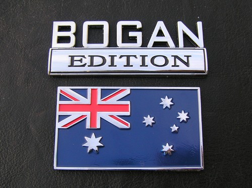 BOGAN EDITION + AUSTRALIAN FLAG Car Badge Chrome Metal suit FORD F100 ...