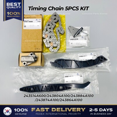 ⭐Genuine⭐ Timing Chain 5PCS KIT for Hyundai H1 Grand Starex H100 Kia ...