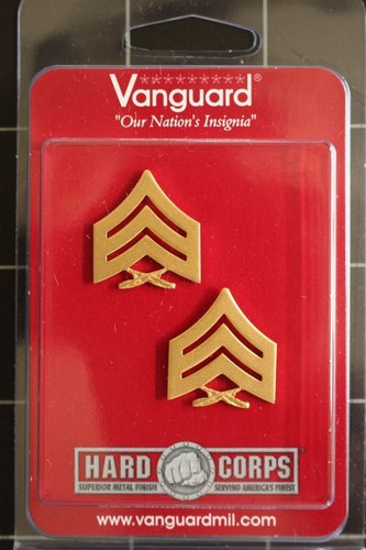 USMC US MARINE CORPS E-5 SERGEANT UNIFORM GOLD RANK DEVICE INSIGNIA ...