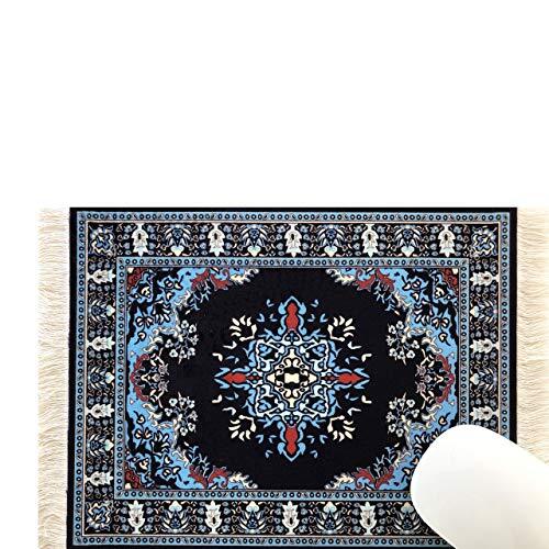 Beautiful Oriental Rug Style Mousepad, Navy Miniature Carpet Computer ...