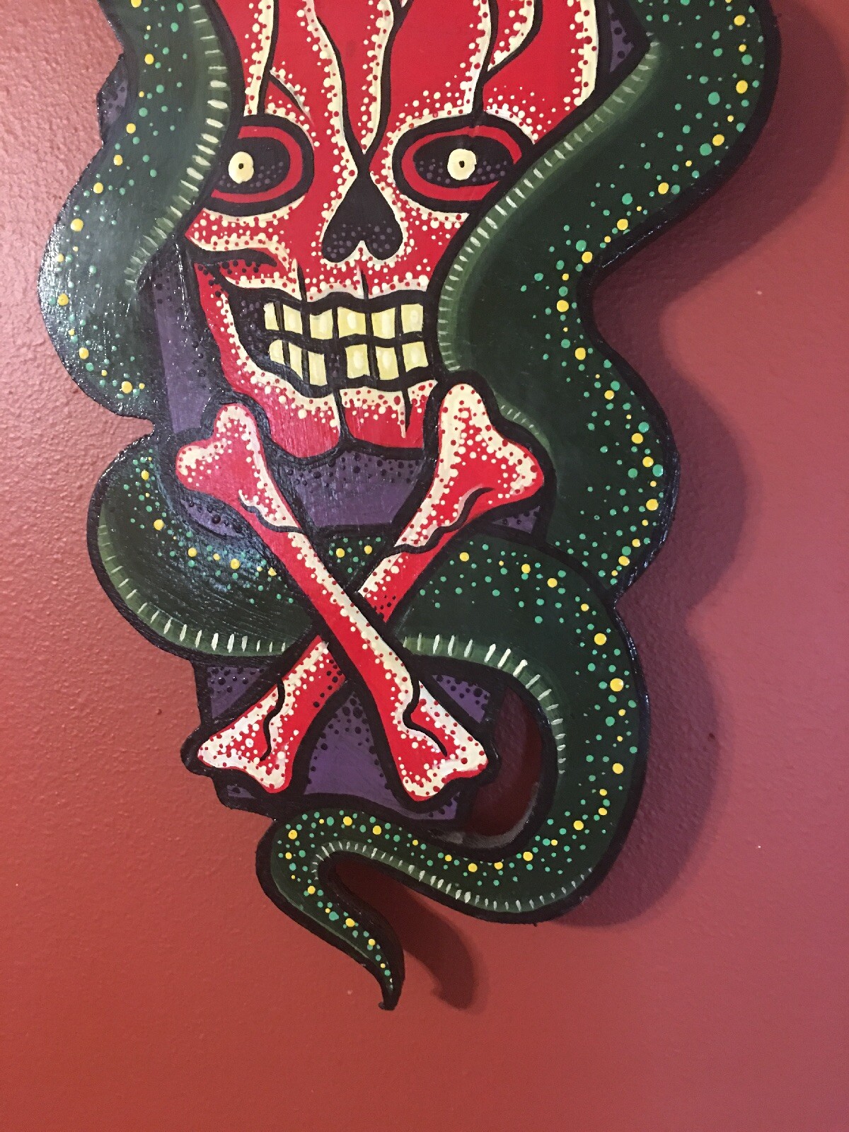 New Orleans Original Wall Art Tombstone Skull Crossbones Serpent Snake ...