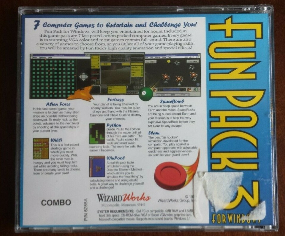 "Fun Pack 3" Arcade Games CD-ROM - Win 3.1 | eBay