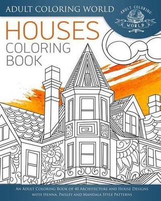 Adult Coloring World Houses Coloring Book (Poche) Architecture Coloring ...