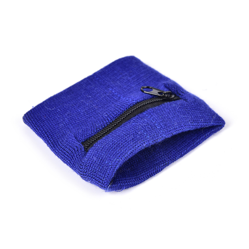 1x Wrist Sweatband Athletic Sports Wristband Armband Wallet Zipper ...