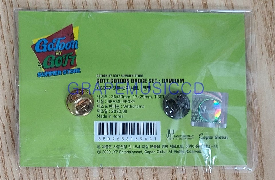 GOT7 GOTOON BY GOT7 SUMMER STORE OFFICIAL GOODS GOTOON BADGE SET SEALED ...
