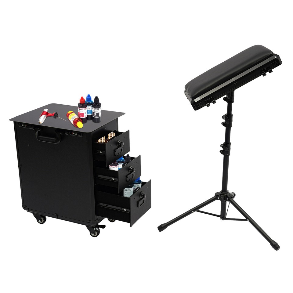 Rolling Makeup Case with Combination Lock Makeup Case with 4 Universal ...