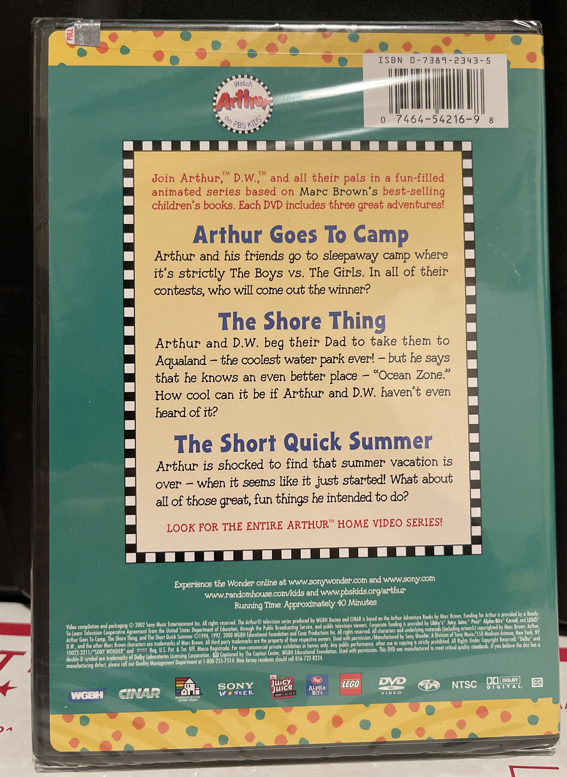 Arthur's Great Summer DVD Goes To Camp Shore Thing The Short Quick PBS ...